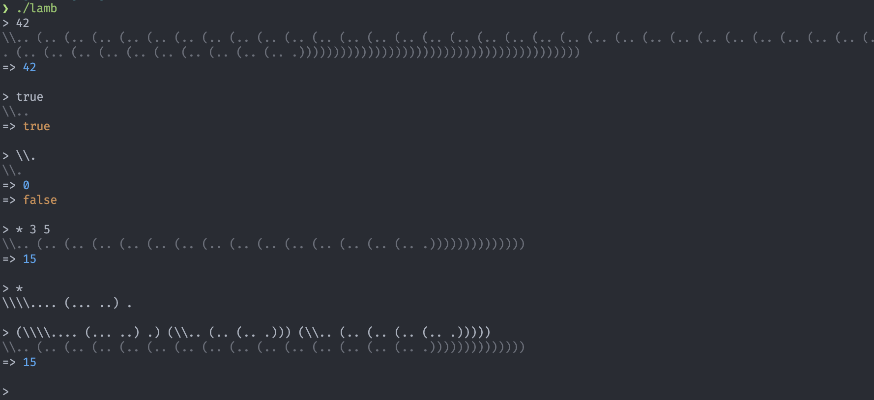 GitHub - kognise/lamb: A very shitty lambda calculus.